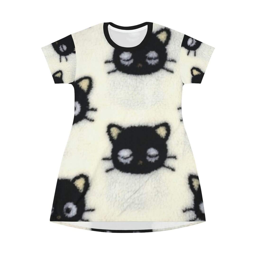 Retro Merry Chococat Kitty Meow Cat Love Pajama Sleep Dress Shirt ...