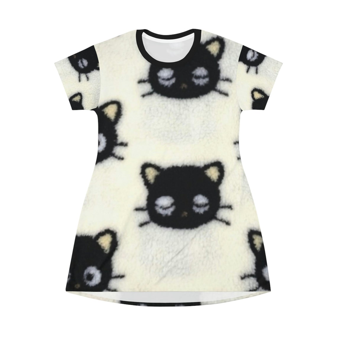 Retro Merry Chococat Kitty Meow Cat Love Pajama Sleep Dress Shirt ...