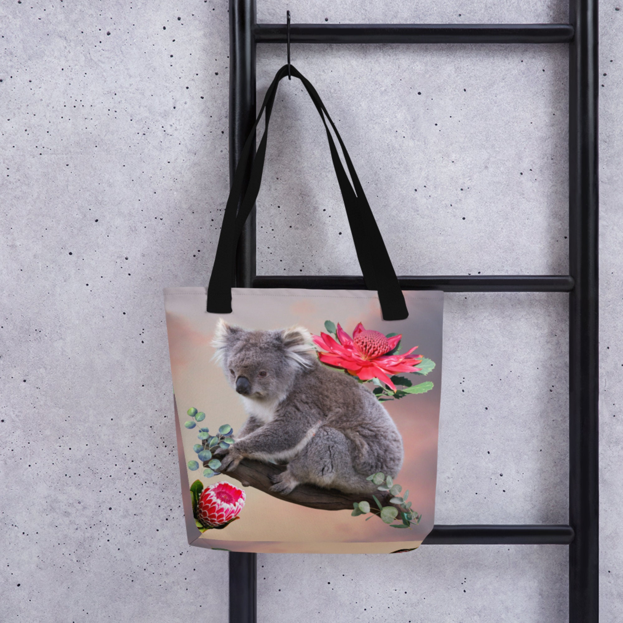 Koala Tote Bag, Tote Bag, Koala Bear Tote, Totes, Bags, Animal Tote ...