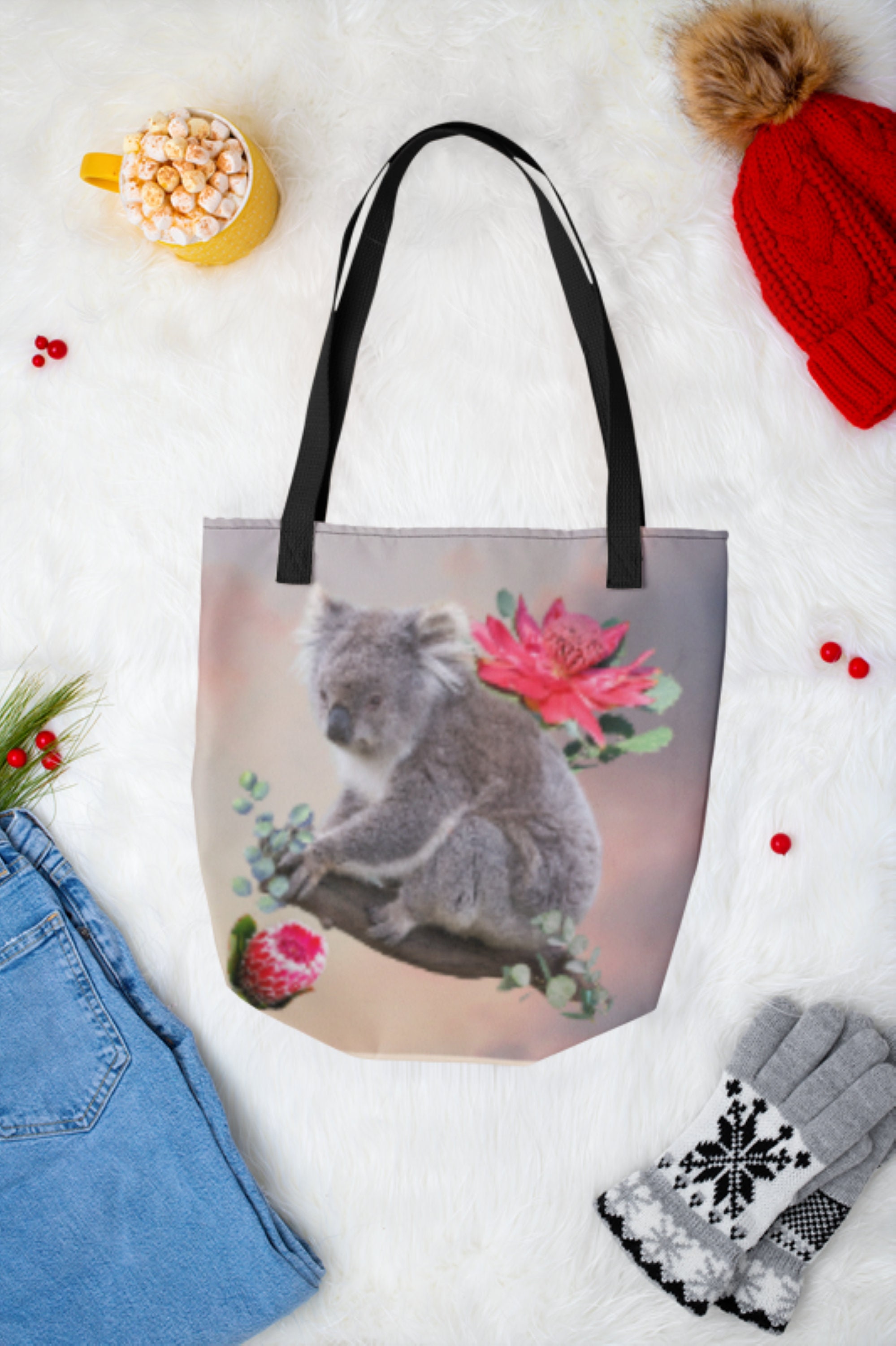 Koala Tote Bag, Tote Bag, Koala Bear Tote, Totes, Bags, Animal Tote ...