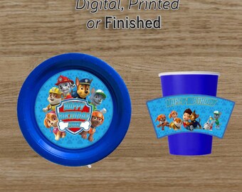 Paw Patrol Plate Label - Etsy
