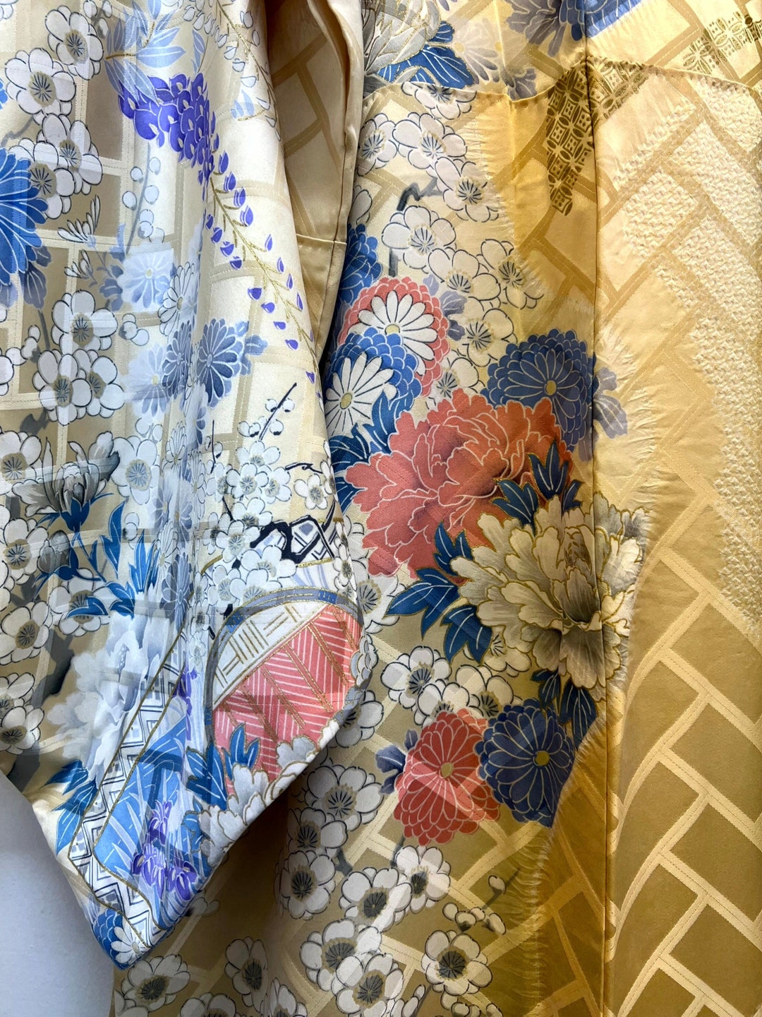 Antique Japanese Embroidered Silk Shogun Kimono - Etsy