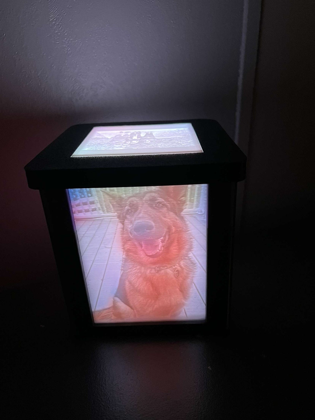 Customized Colored Lithophane Light Box. Fully Personalized With Remote ...