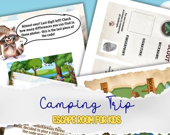 Escape Room for Kids Printable Escape Room Kit the Camping Trip Escape ...