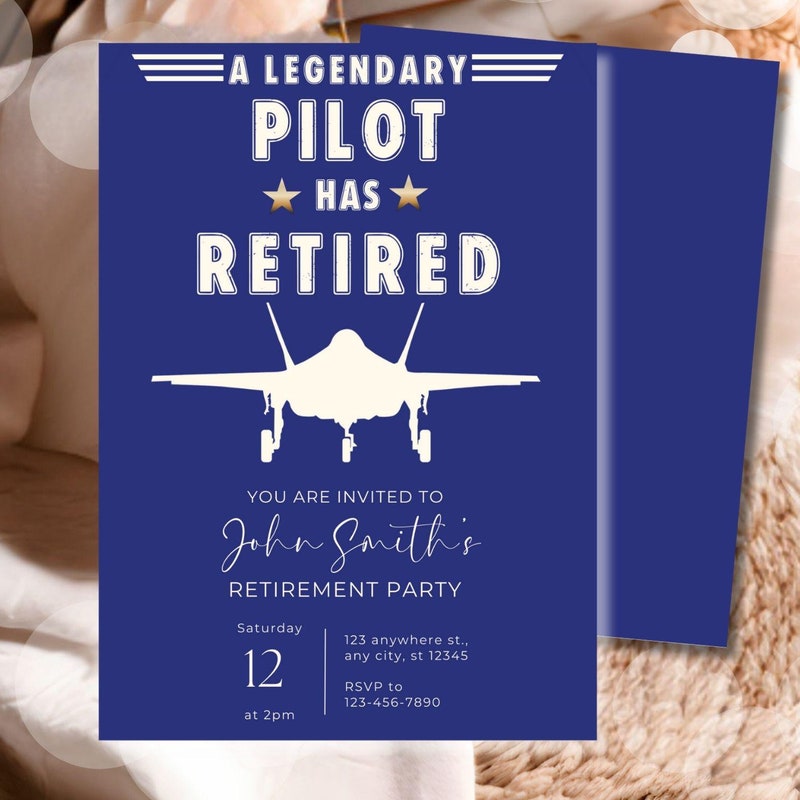 Pilot Retirement Invitation - Etsy