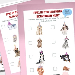 Scavenger Hunt for Kids INDOOR, Printable Party Game, Birthday Activity ...