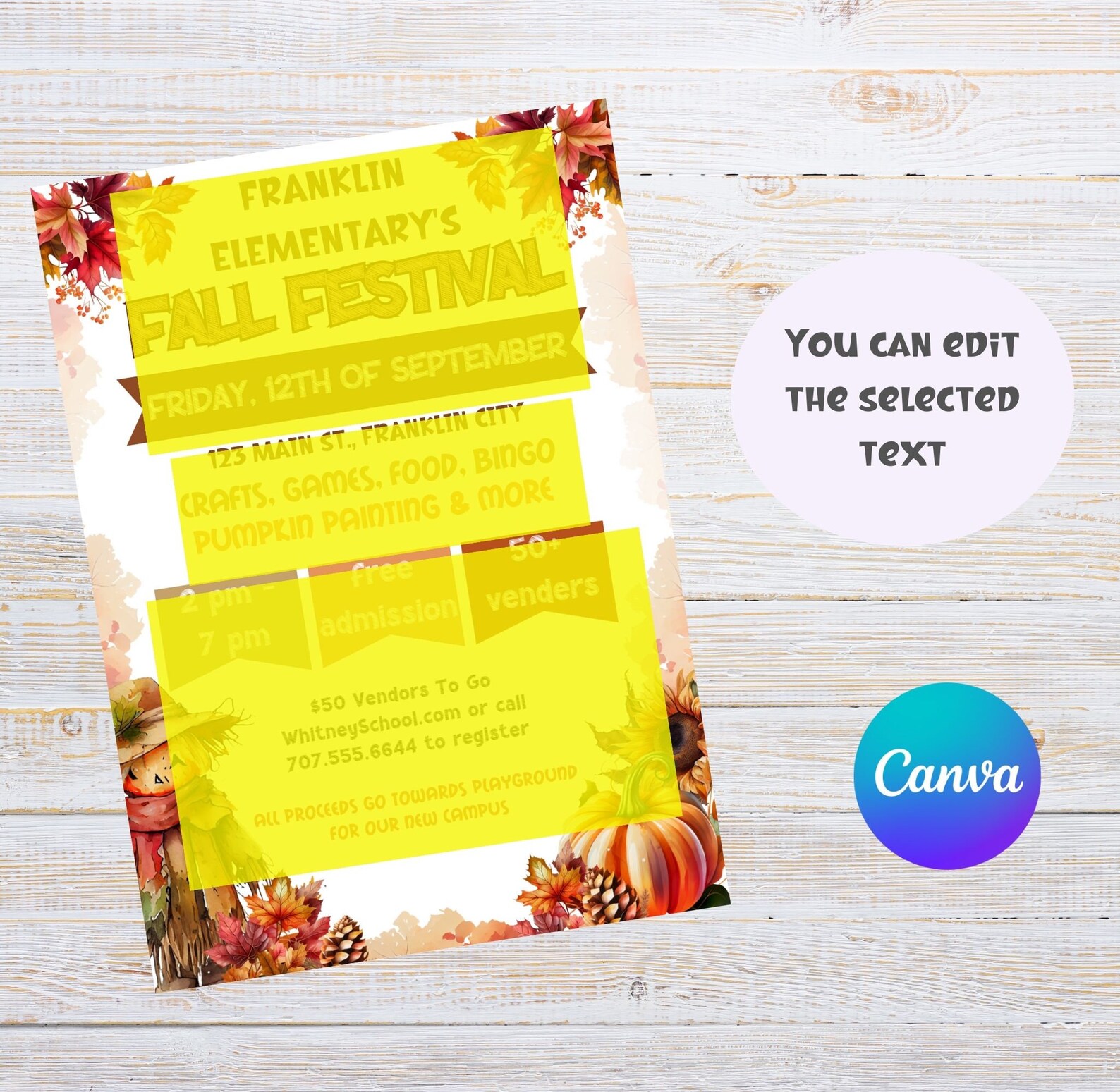 Fall Festival Invitation, Harvest Fest Flyer, Z55 - Etsy