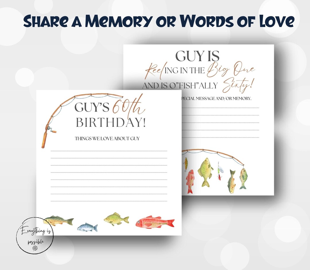 Fishing Birthday Memory Cards: Anniversary, Wedding, Retirement ...