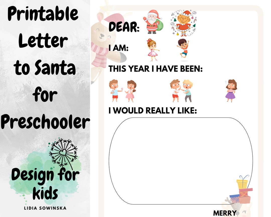 Letter to Santa, Santa Letter, Christmas Activity, Dear Santa ...