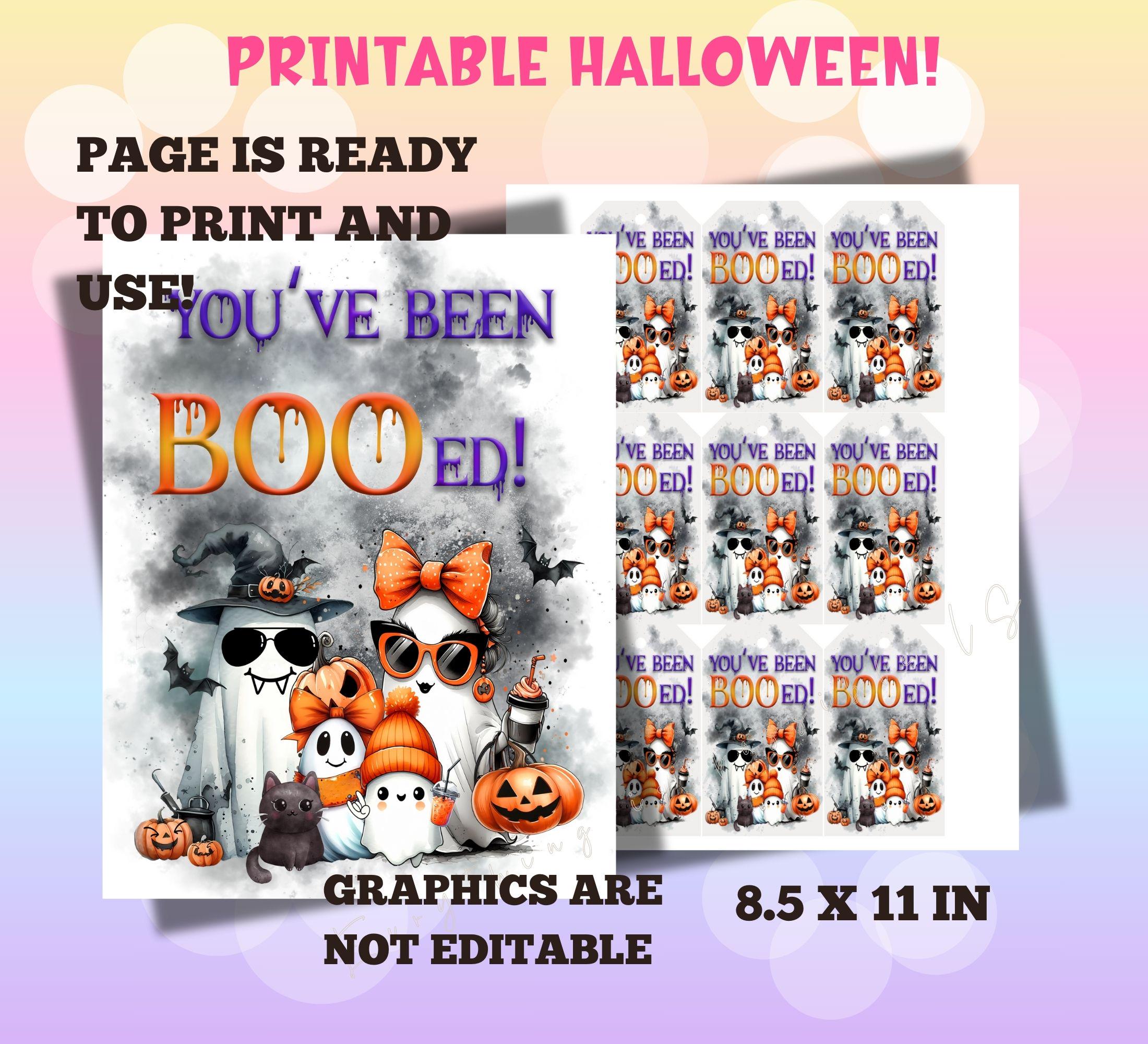You've Been Booed Printable: Halloween Office Team Game (digital ...
