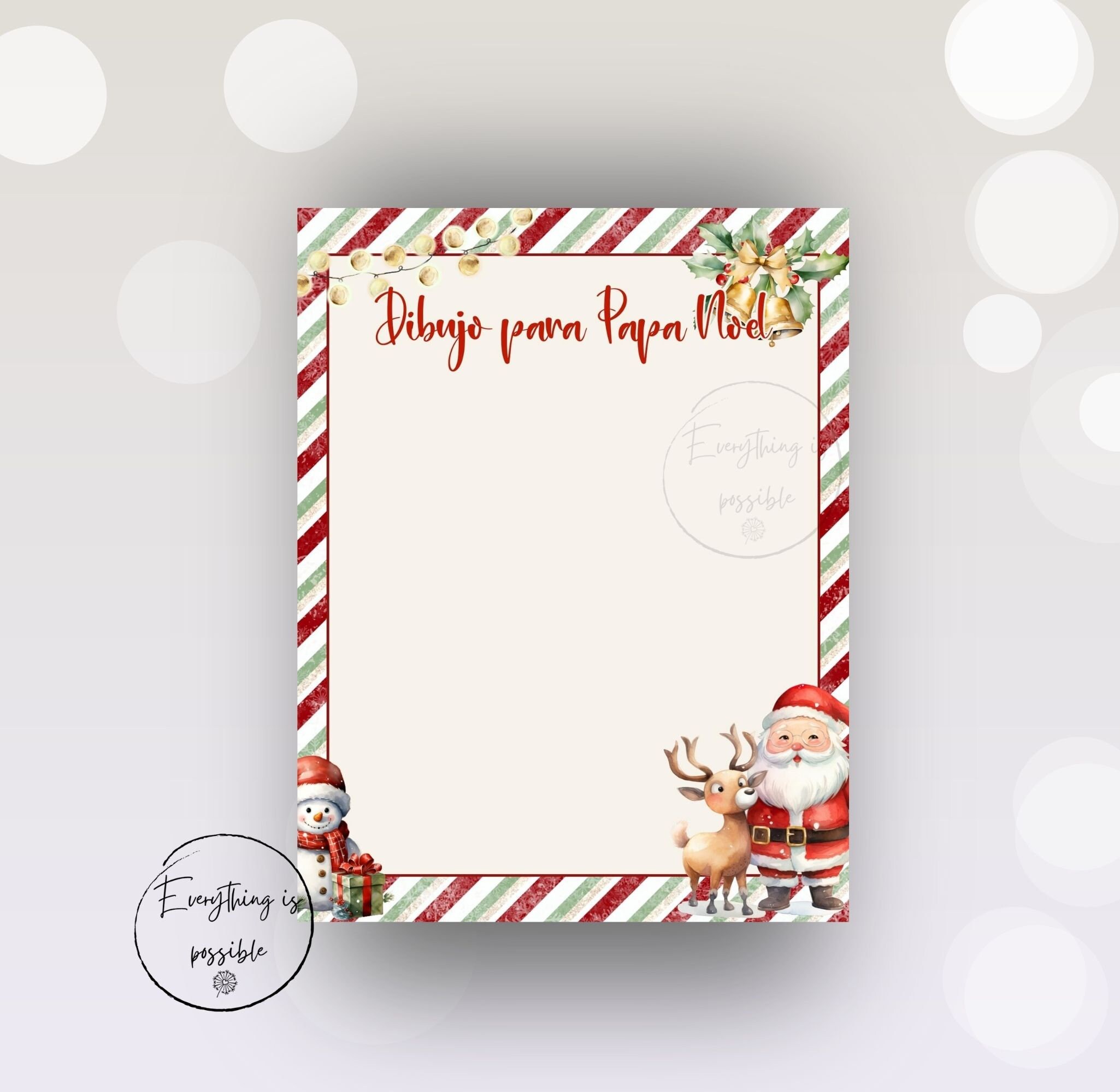 Carta a Santa Para Imprimir Santa Letter in Spanish Santa - Etsy Australia