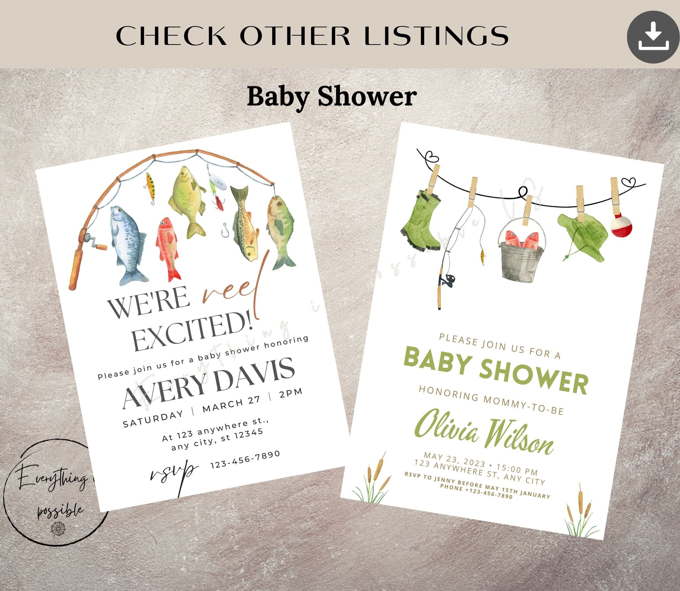 Baby Shower Fish Theme Game Bundle, Fish Baby Shower Games, Fishing ...