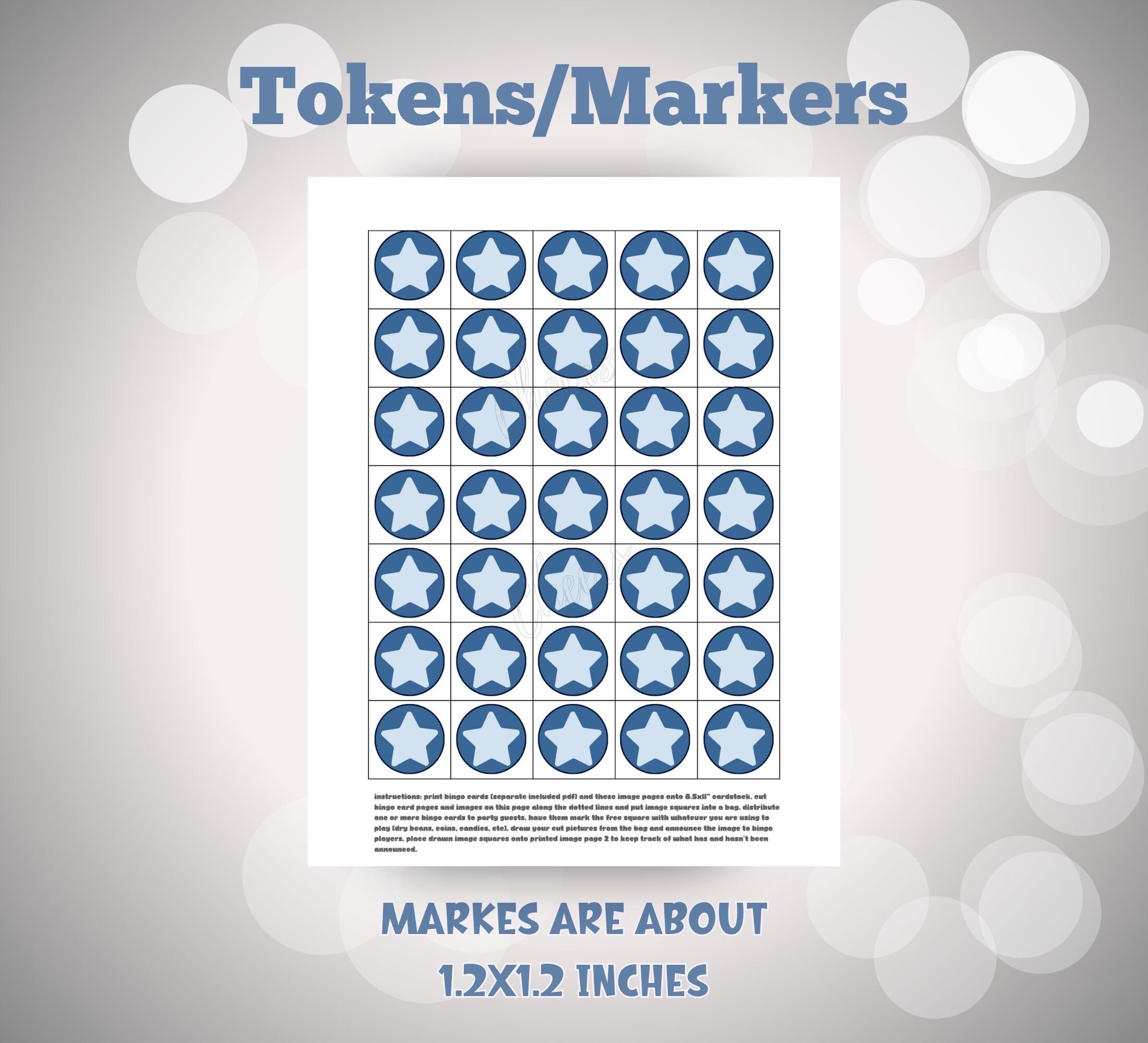 It's a Boy Bingo Set of 50 Blue Baby Shower Bingo Cards, Boho Theme ...