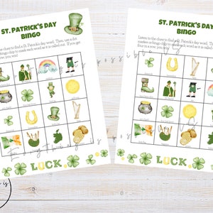 St Patricks Day Printable Bingo, St Paddy Games, Leprechaun Bingo, St ...