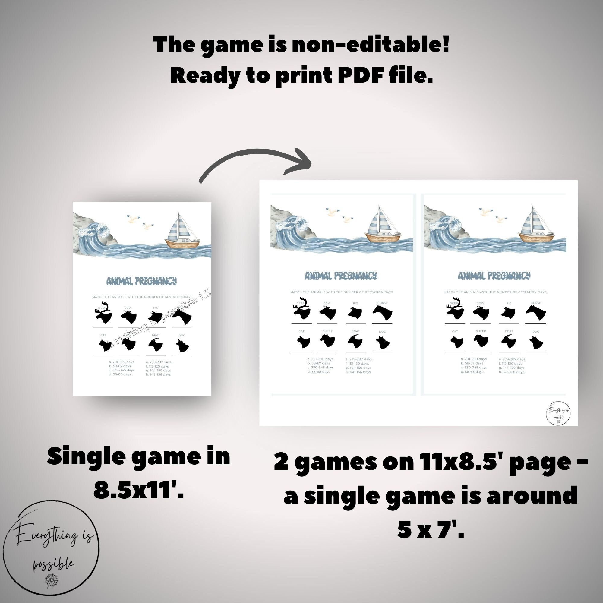 Ocean Baby Shower Game Bundle, Under the Sea Baby Shower Games ...