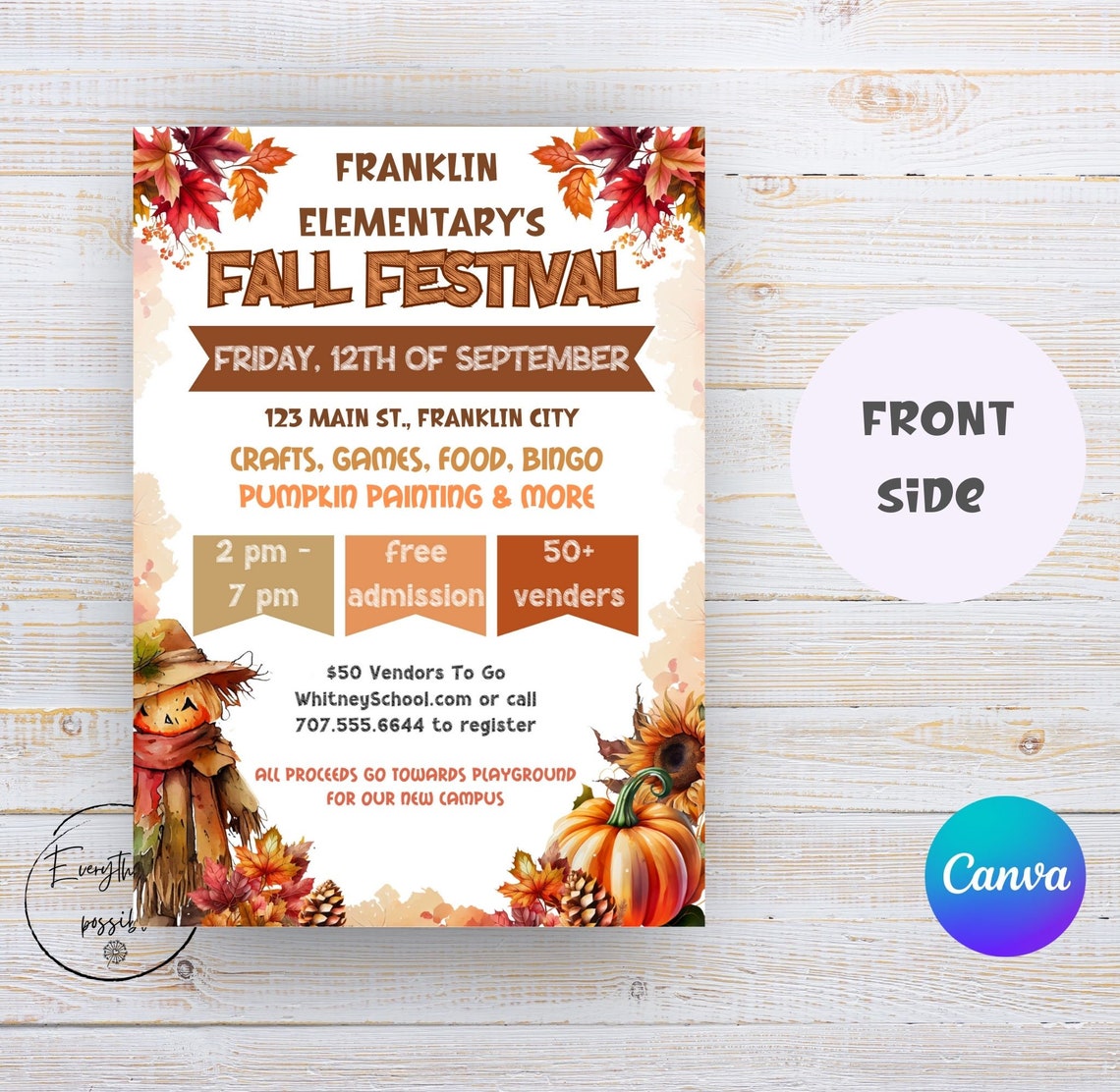 Fall Festival Invitation Harvest Fest Flyer Z55 - Etsy