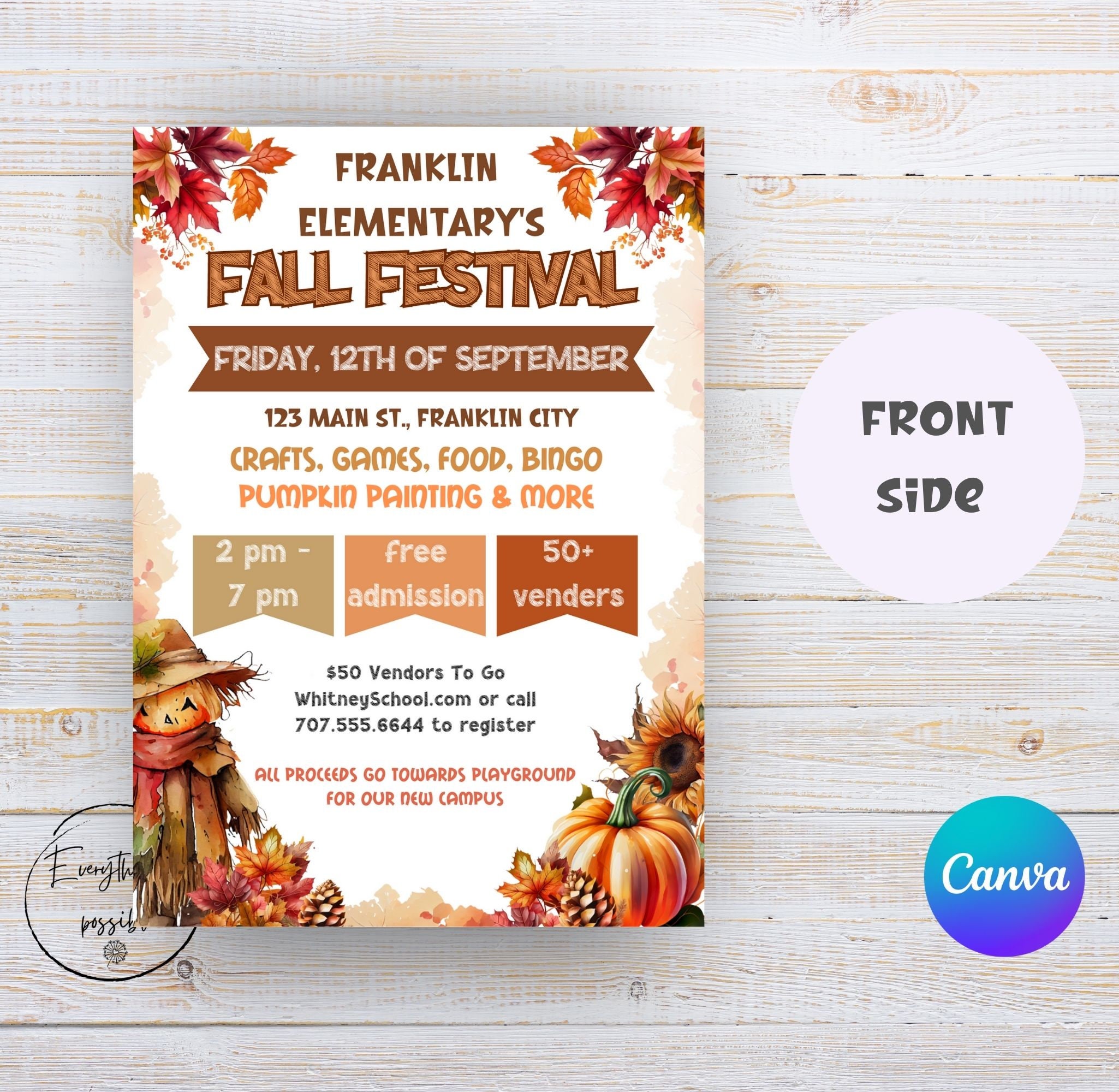 Fall Festival Invitation, Harvest Fest Flyer, Z55 - Etsy