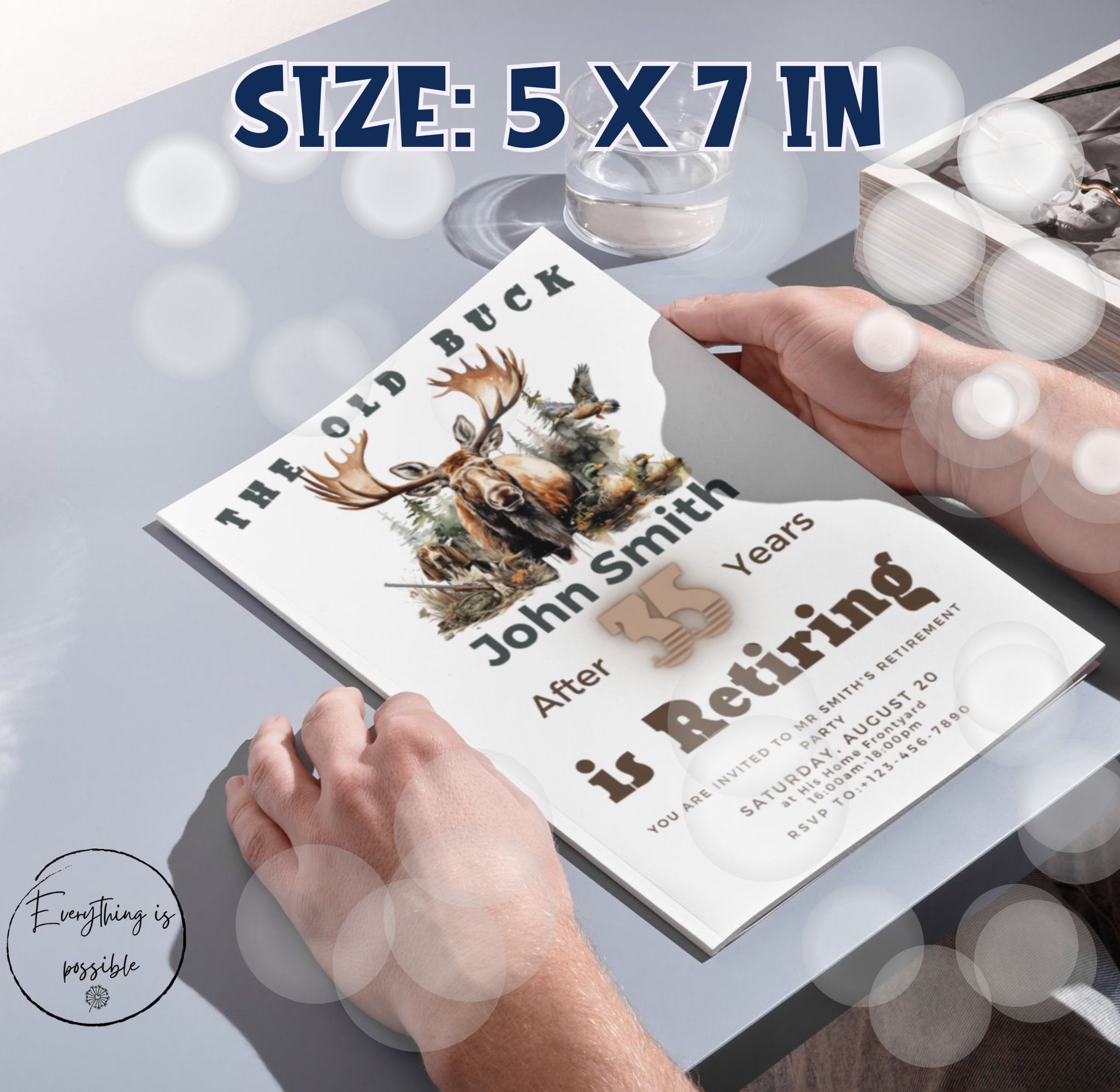 Editable Hunter RETIREMENT Party Invitation, Fisherman Retirement Bash ...