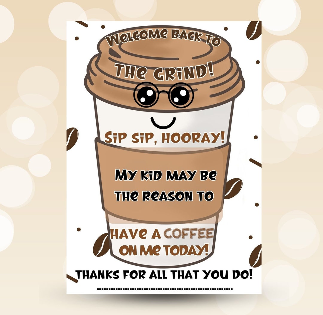 Editable Teacher Coffee Appreciation Gift Card Holder Sip Sip Hooray ...