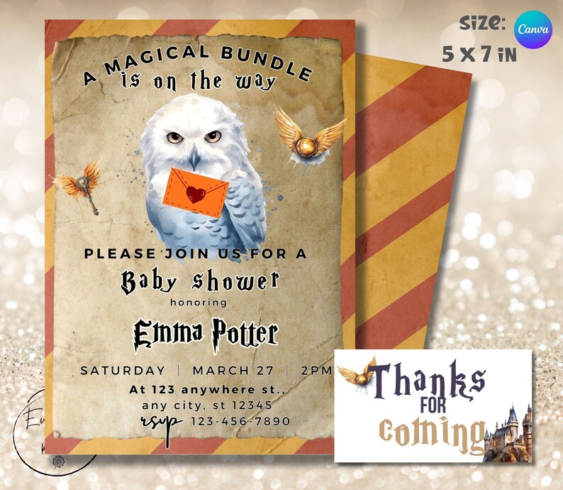 Editable Wizard Baby Shower Invitation Printable Magic Baby - Etsy