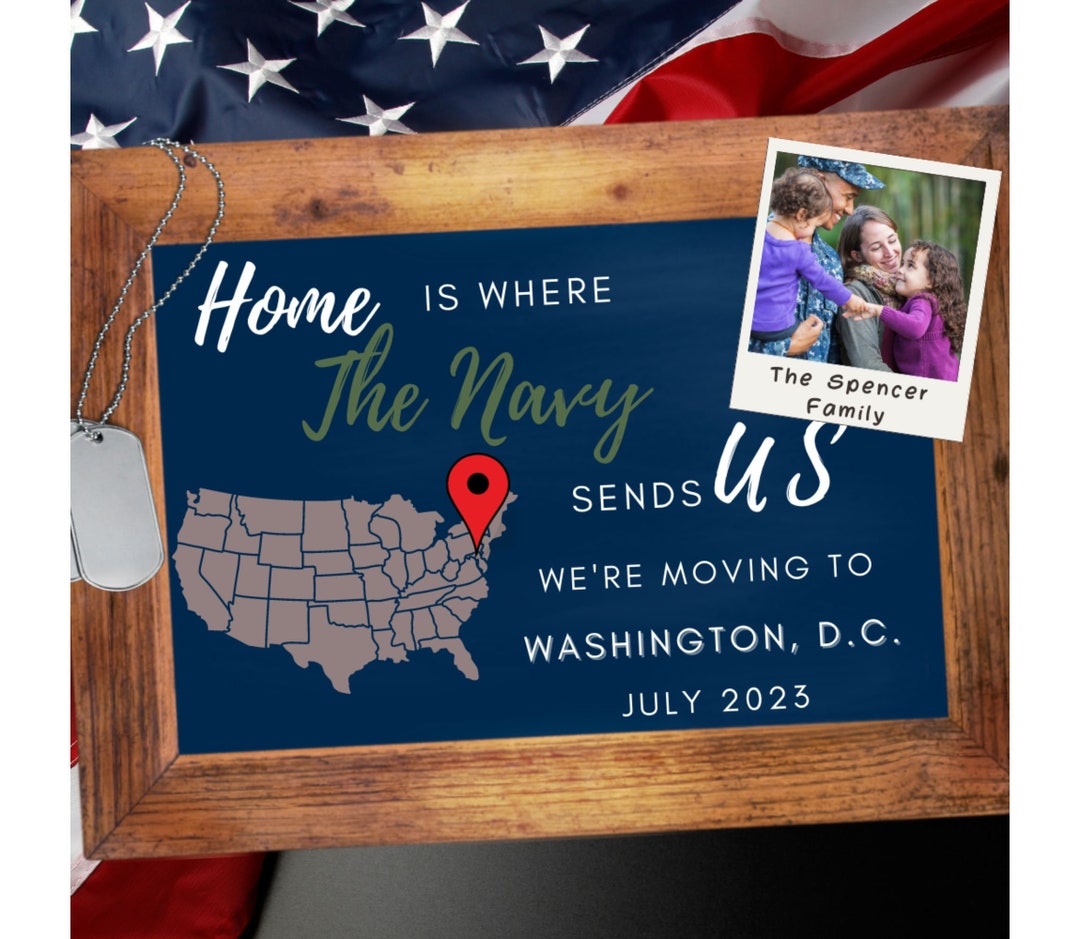 Digital PCS Moving Announcement, Navy Moving Announce, Military Theme ...