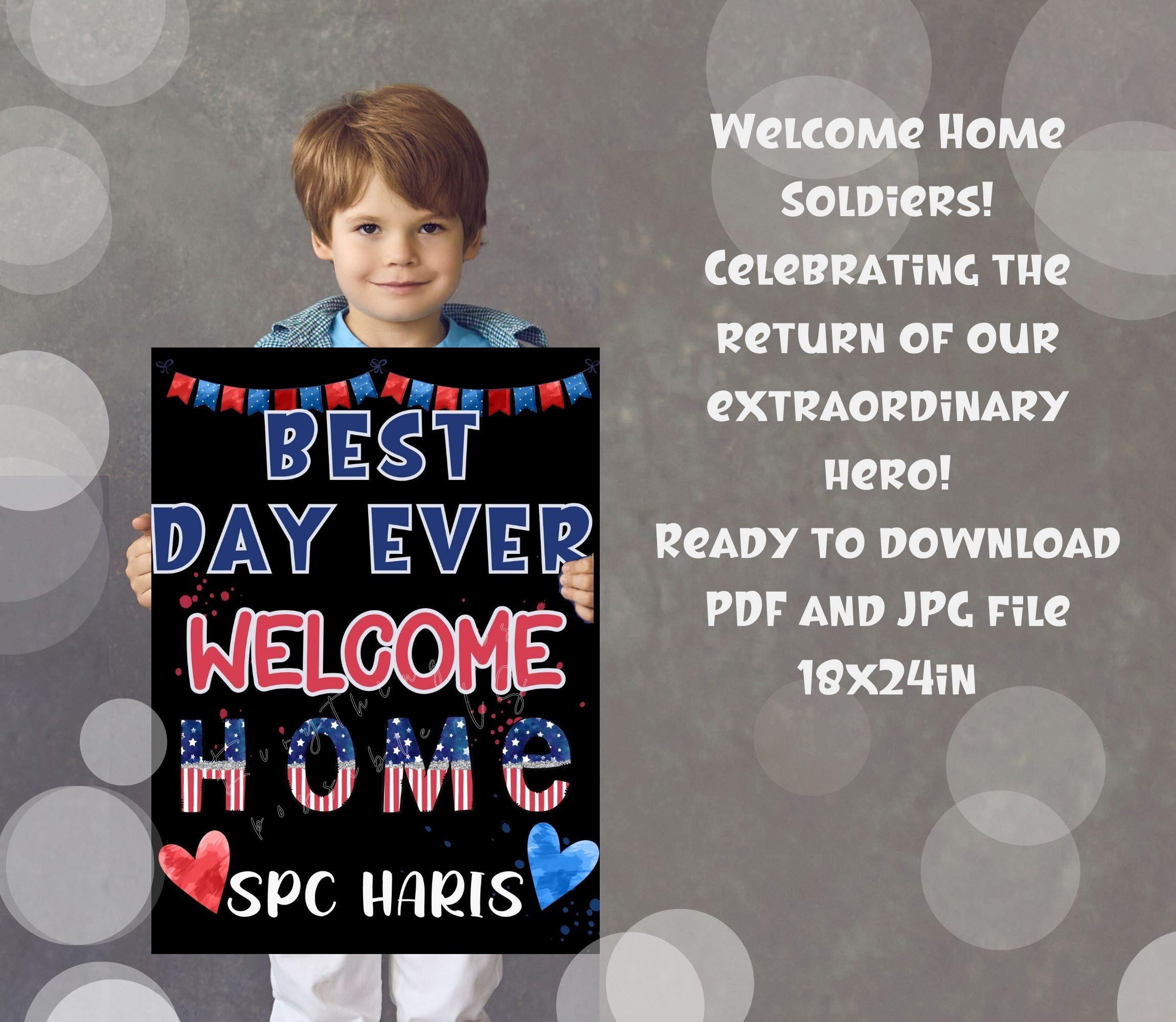 Editable Military Welcome Home Sign Back From Deployment, Printable ...