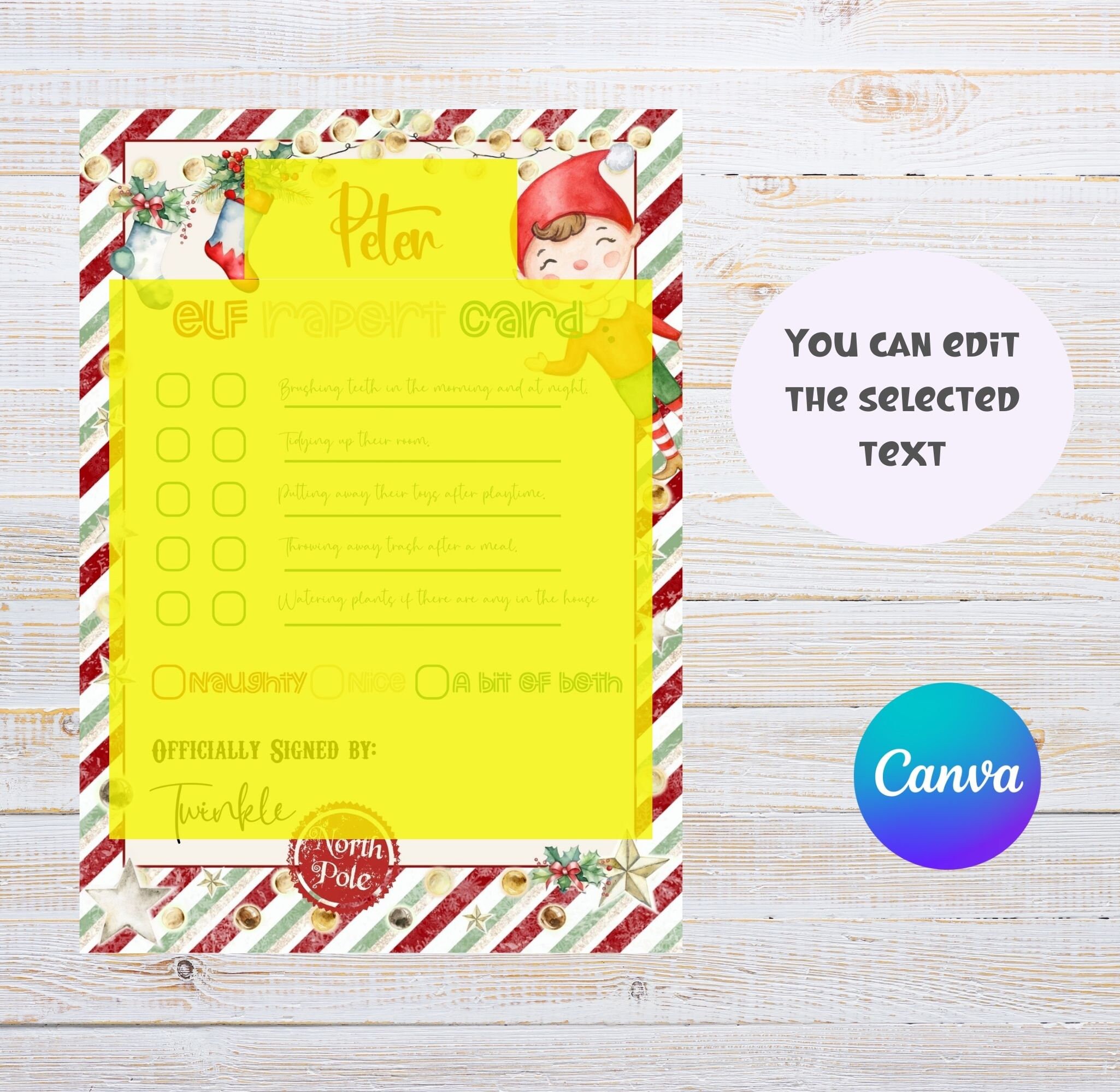 EDITABLE Elf Recovery Letter Touched Elf Lost Magic Note Magic - Etsy