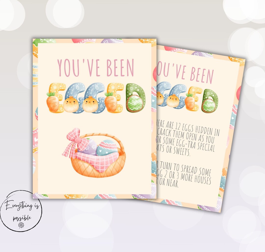 Editable You've Been Egged Easter Game - We've Been Egged Neighborhood ...