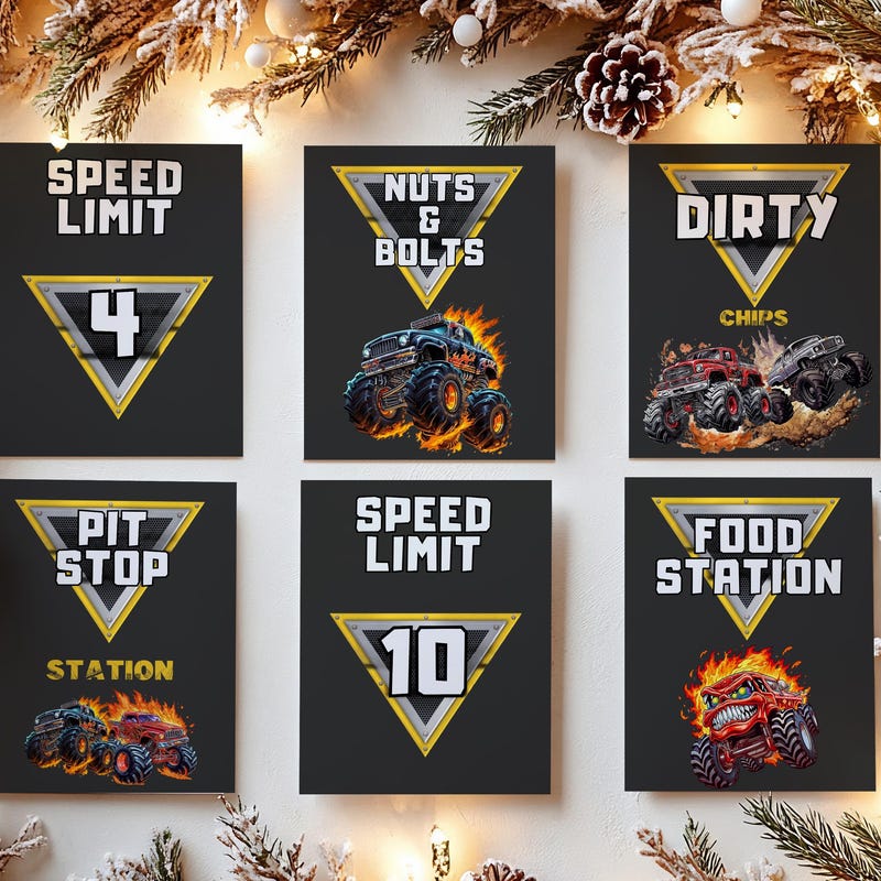 Monster Jam Party Banner - Etsy