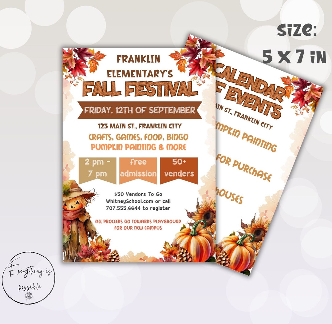Fall Festival Invitation, Church Fall Festival Invite, Harvest Festival ...