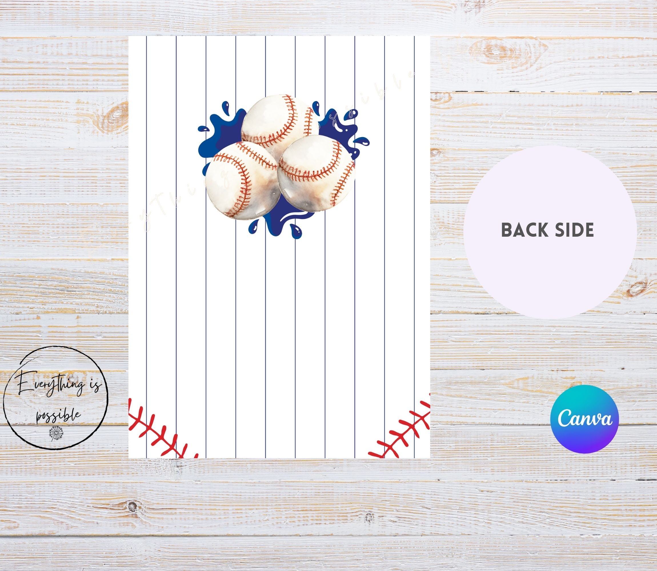 Baseball Pool Party Invitation, Splash Kids Birthday Invitation, Summer ...