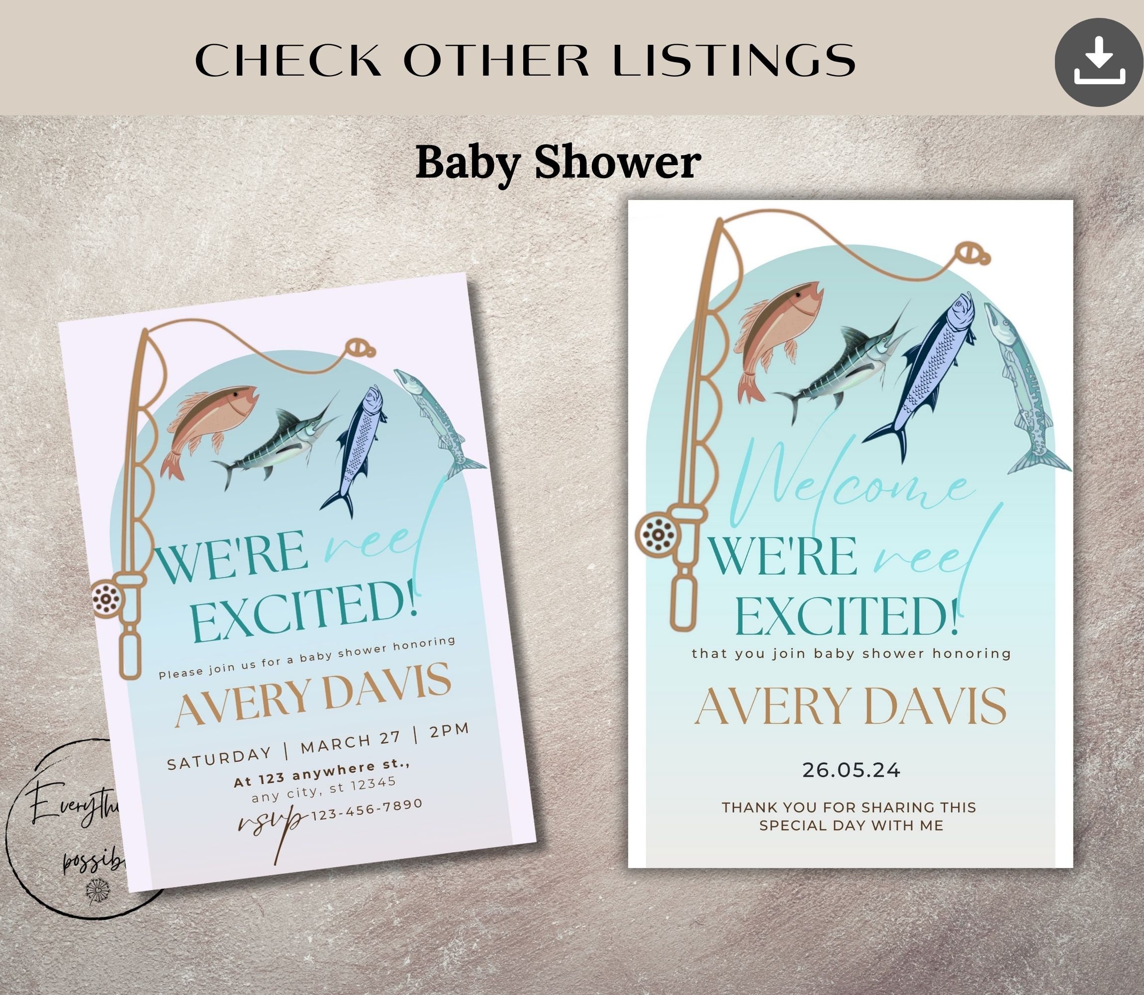 Baby Shower Fish Theme Game Bundle, Fish Baby Shower Games, Fishing ...