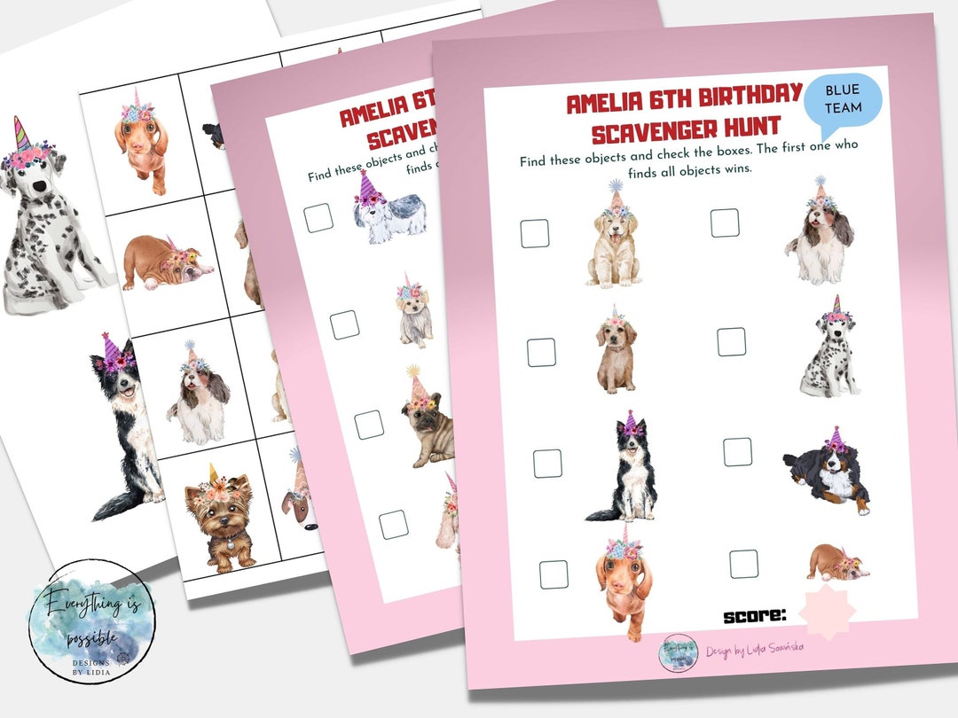 Scavenger Hunt for Kids INDOOR, Printable Party Game, Birthday Activity ...
