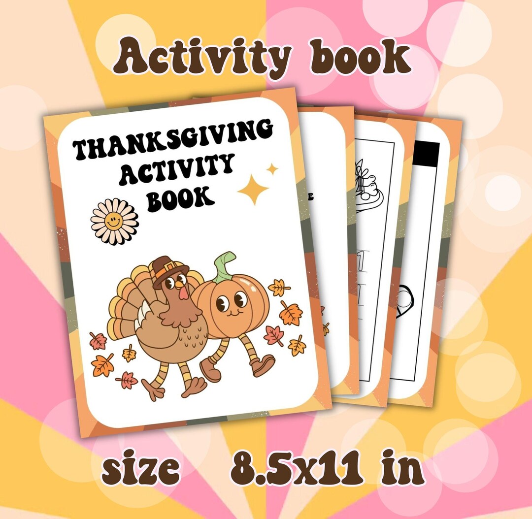 Fall Busy Book for Preschool Activity, Printable Thanksgiving Learning ...