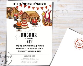 Viking Birthday Party Invitation - Etsy