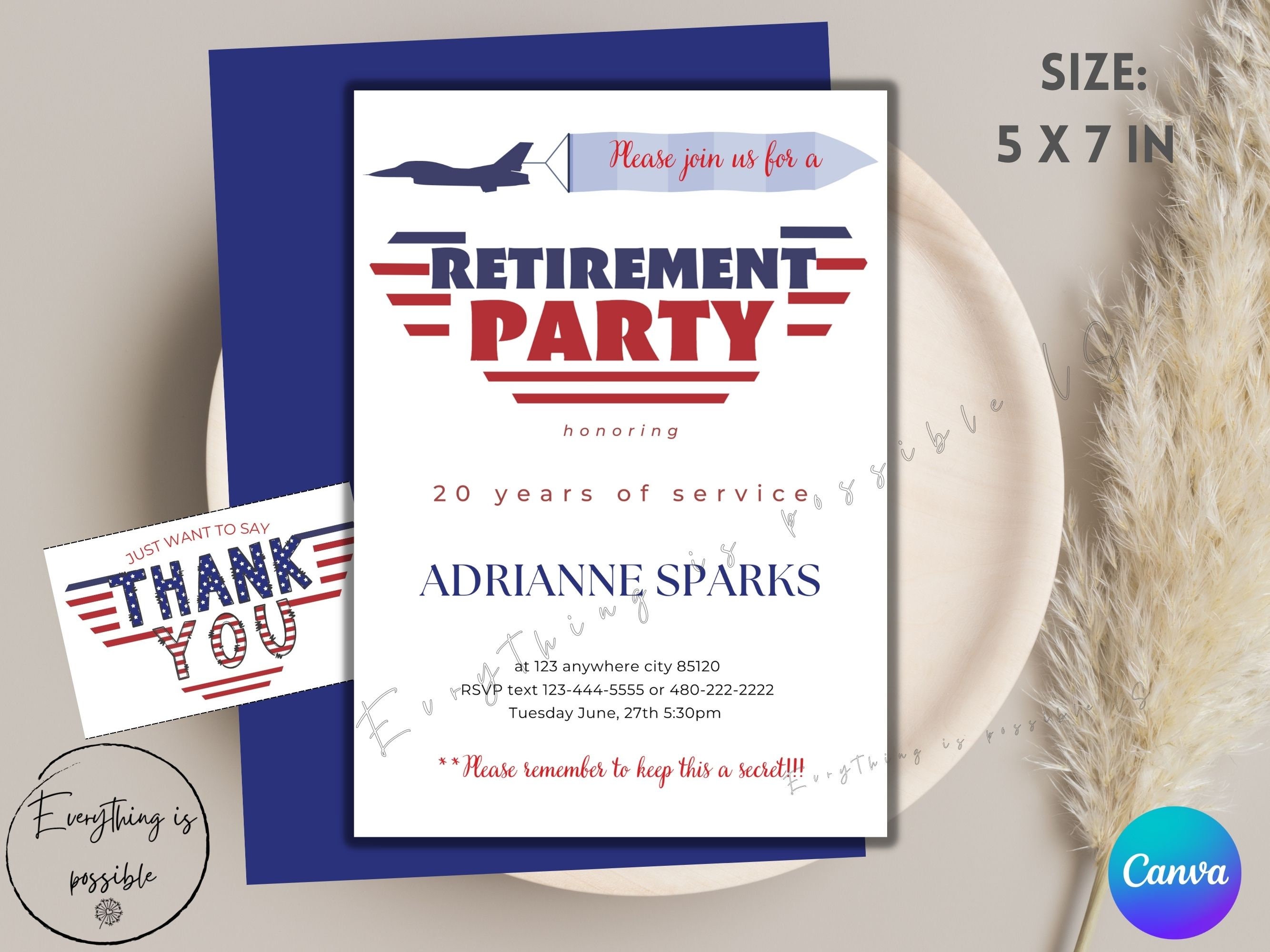 Military Retirement Party Invitation, Digital Download Fighter Pilot ...