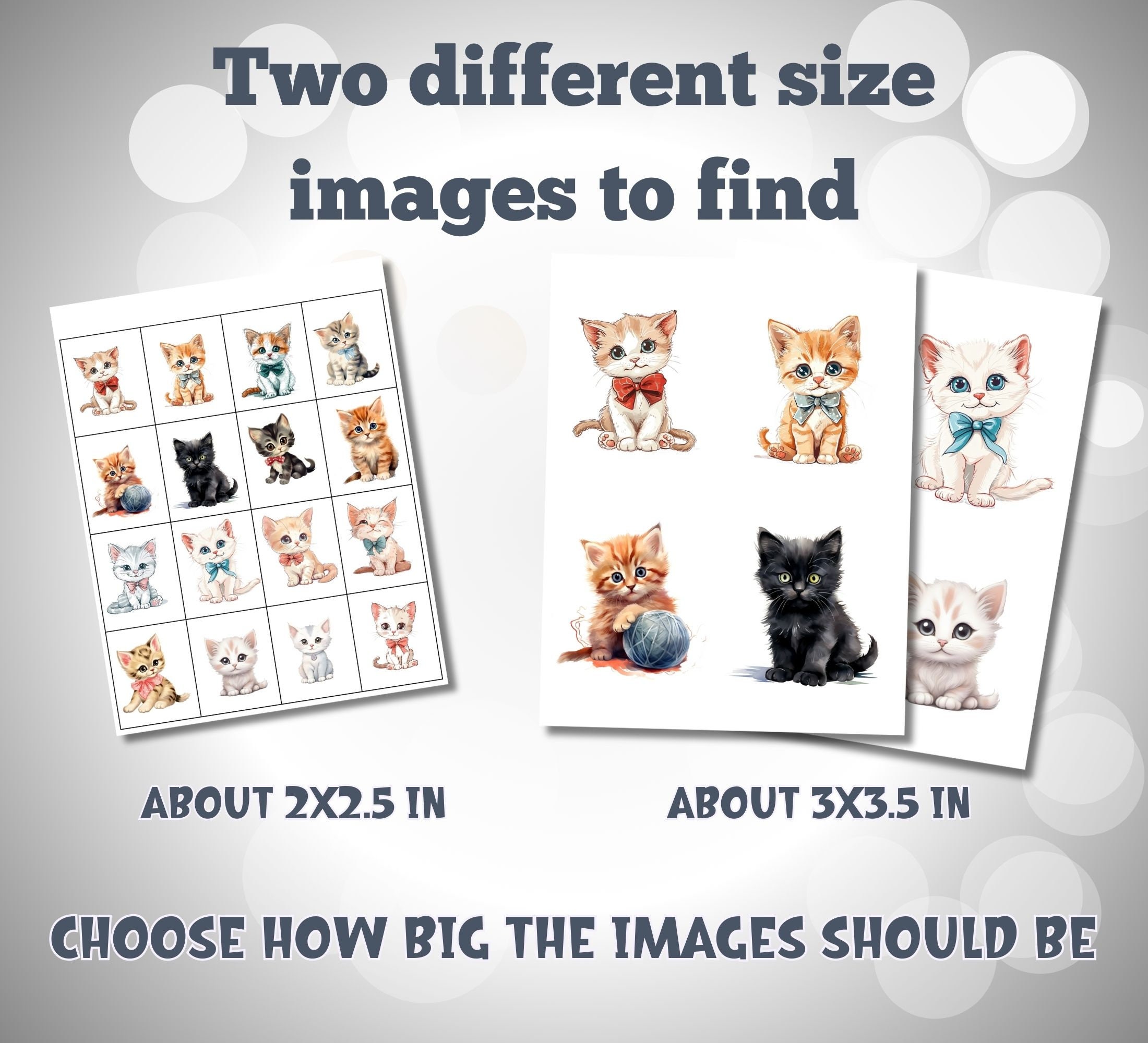 Kitten Birthday Scavenger Hunt for Kids, Printable Toddler Preschool ...