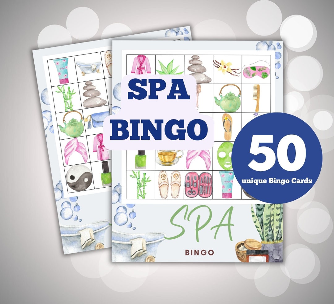 SPA BINGO Party Game, Beauty Bingo, Pamper Party Game, Sleepover ...