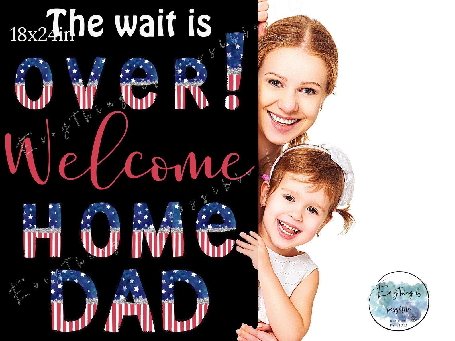 Welcome Home Dad Sign: Military Homecoming Decor (digital Download) - Etsy