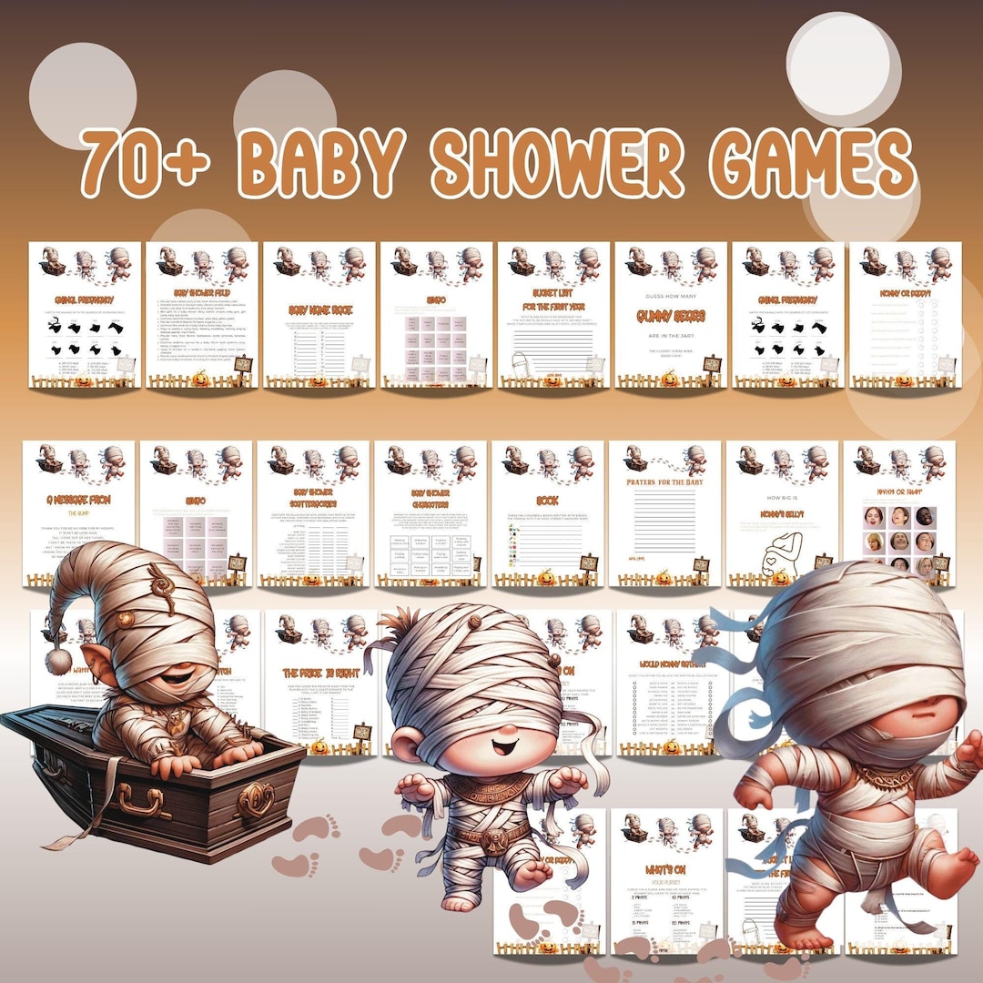 Mummy Baby Shower Game Pack: 70+ Halloween Games (digital Download) - Etsy