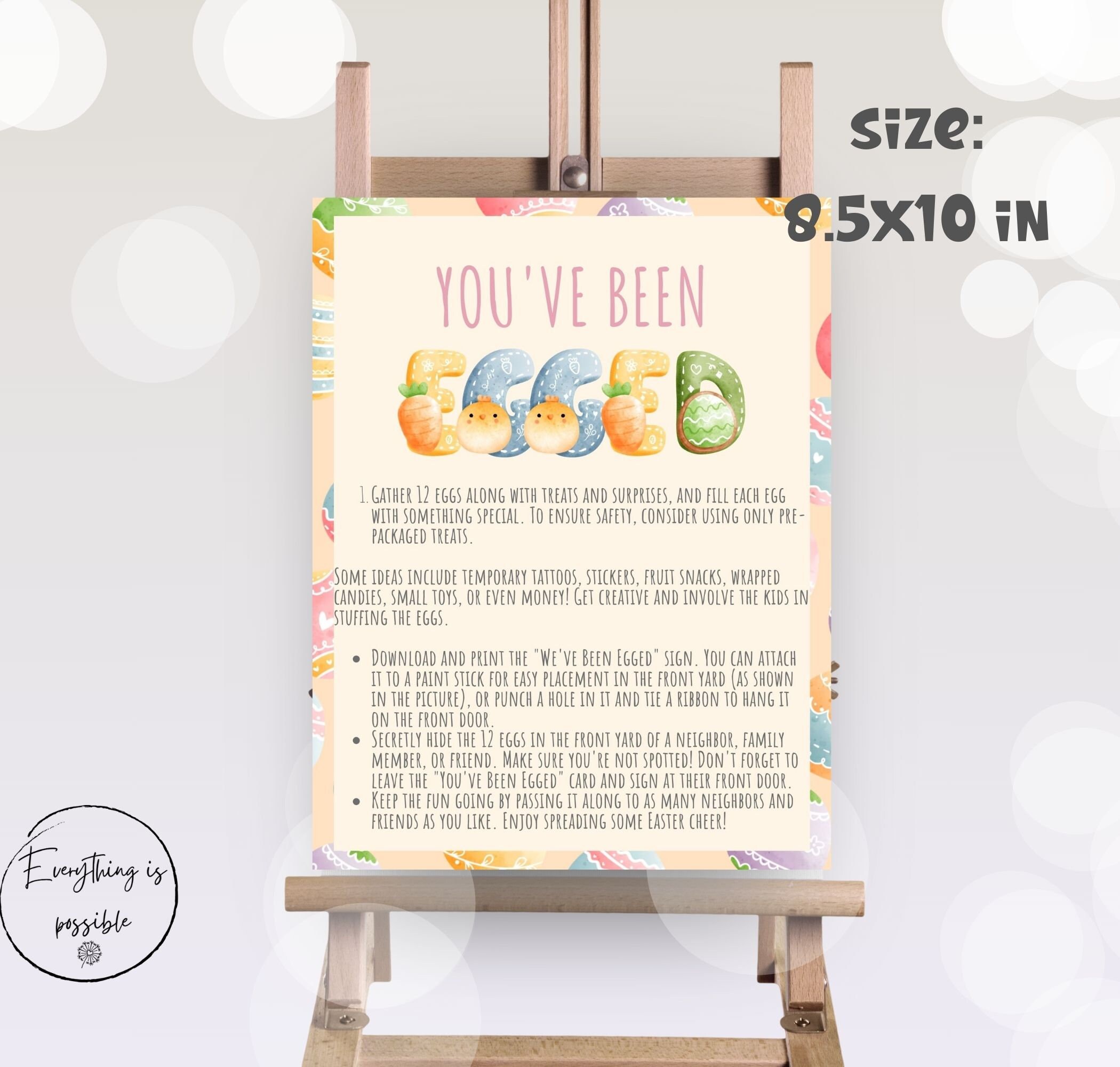 Editable You've Been Egged Easter Game We've Been Egged Neighborhood ...