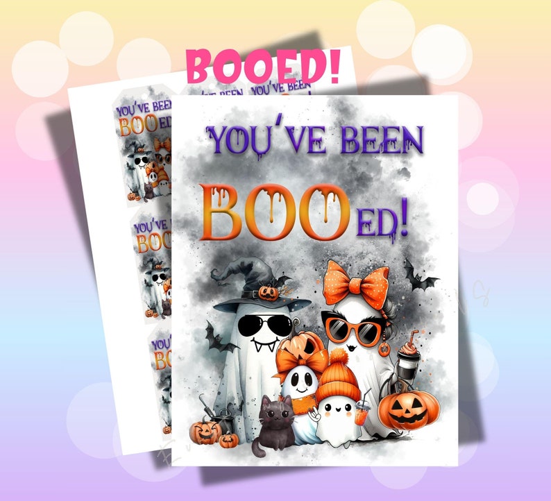 You've Been Booed Printable: Halloween Office Team Game (digital ...