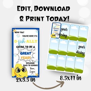 Goldfish Back to School Gift Tag: Teacher Treat, Student Snack ...