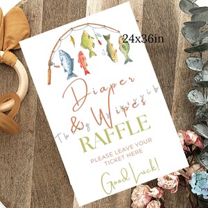 Fishing Baby Shower Diaper Raffle Sign & Tickets (digital Download) - Etsy