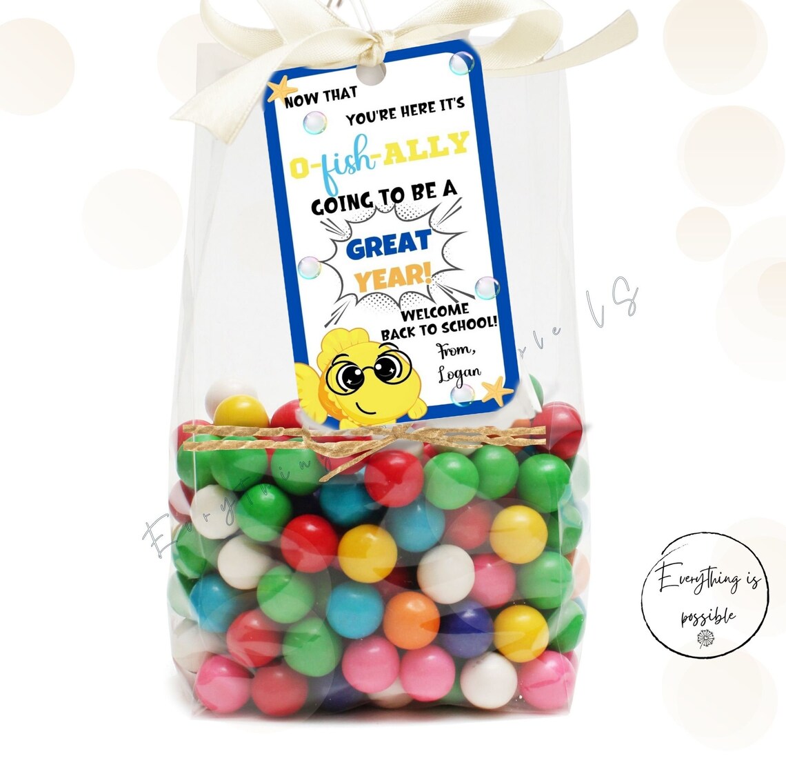 Goldfish Back to School Gift Tag: Teacher Treat, Student Snack ...