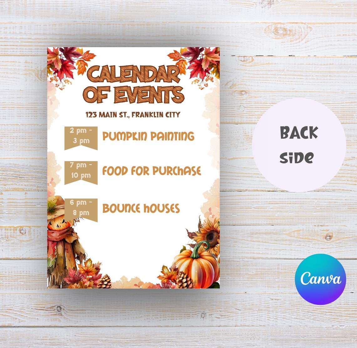 Fall Festival Invitation Harvest Fest Flyer Z55 - Etsy