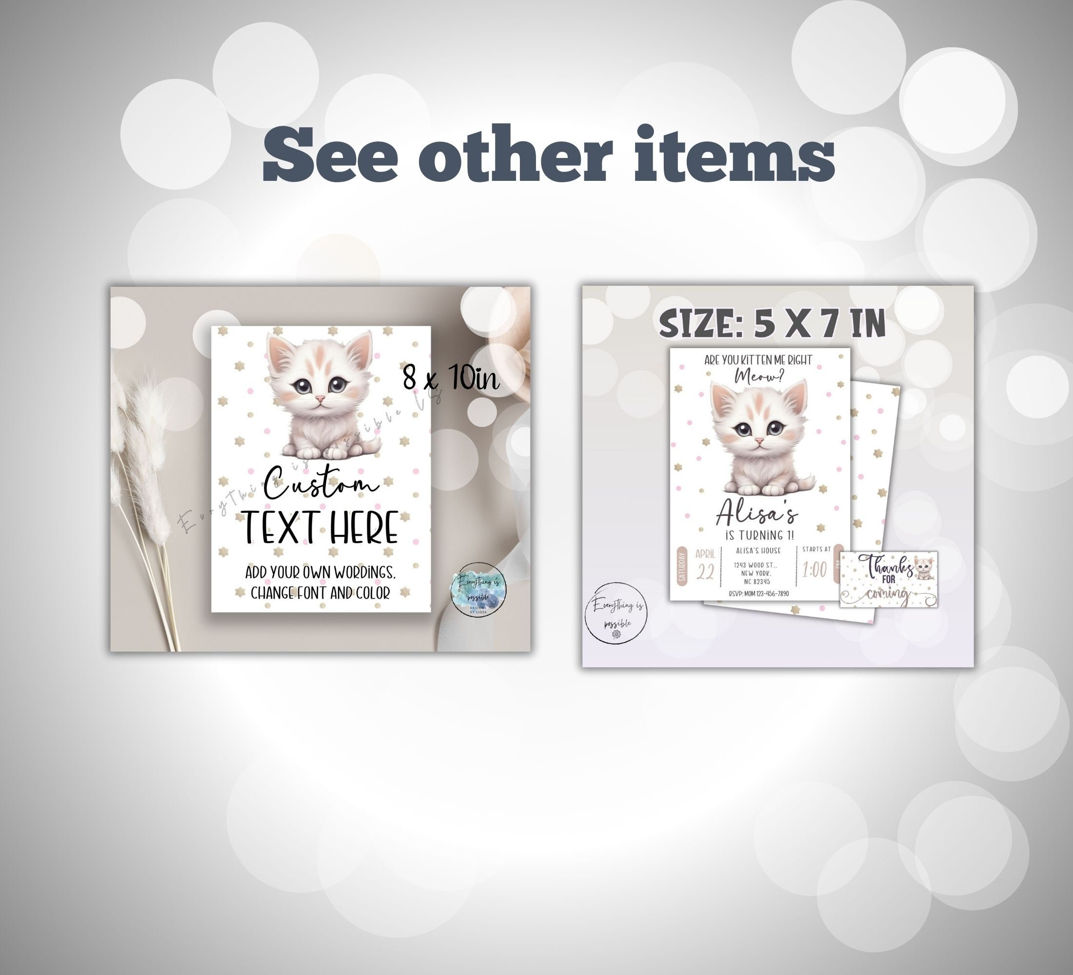 Kitten Birthday Scavenger Hunt for Kids, Printable Toddler Preschool ...