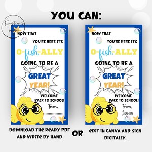 Goldfish Back to School Gift Tag: Teacher Treat, Student Snack ...
