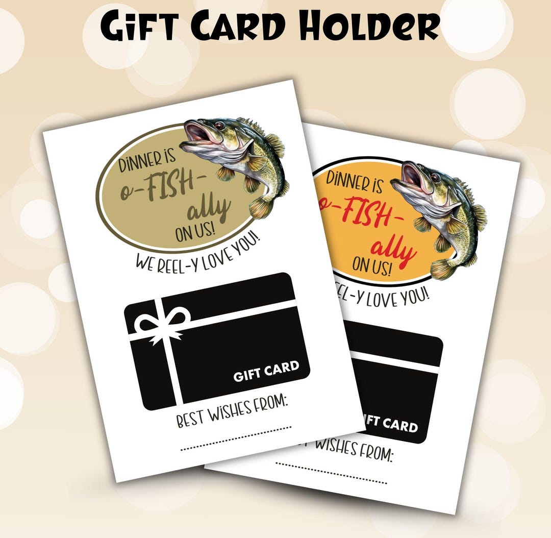 Fish Themed Teacher Appreciation Gift: Bass Fisherman Gift Card Holder ...