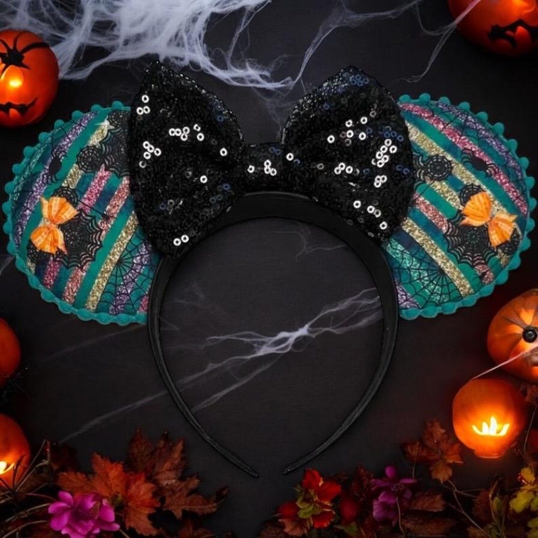 Mouse Ears | Mickey & Minnie Spider Web Inspired Mouse Ears/halloween ...